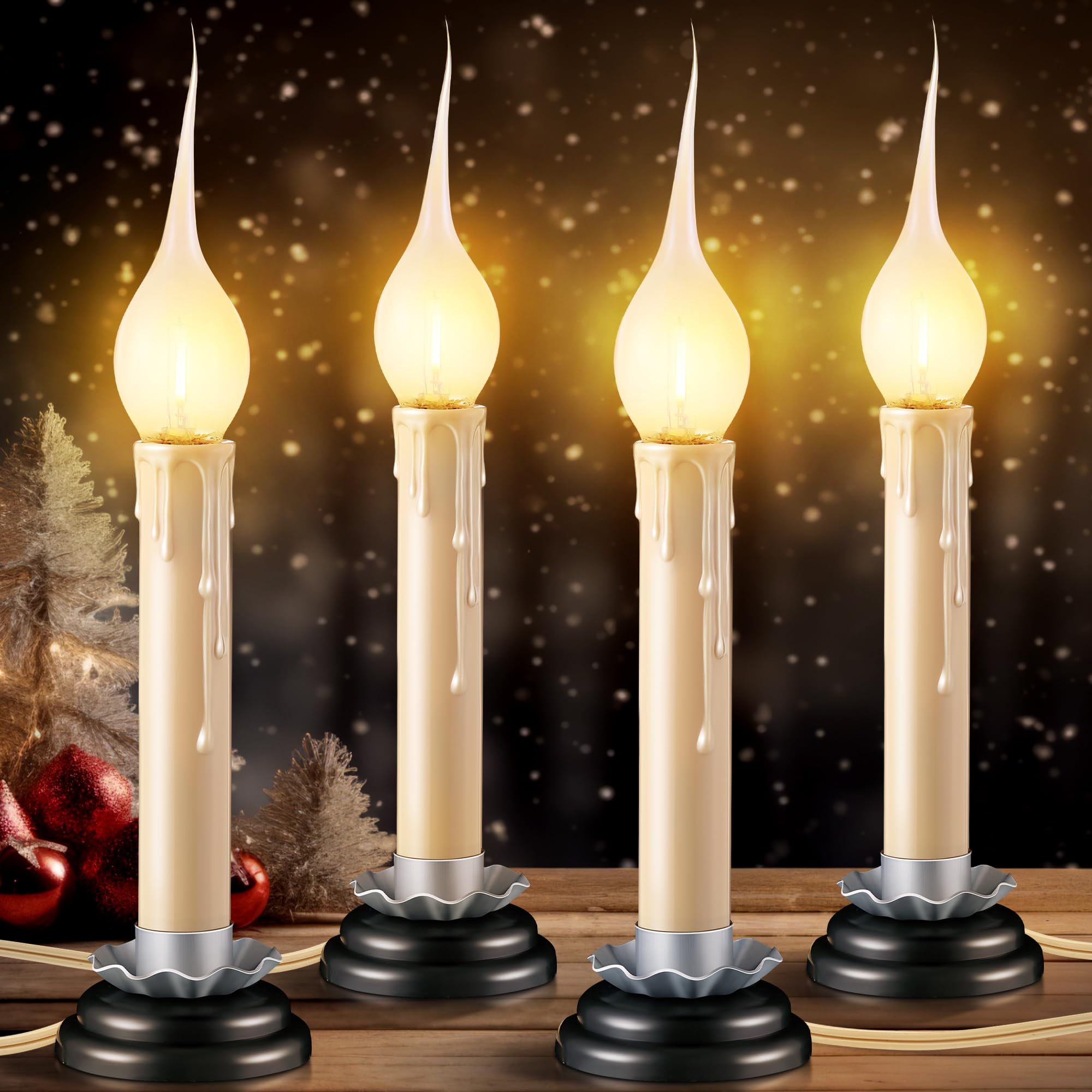 Amazon.com: Enhon 2 Pack 5 Inch Electric Rustic Country Candle Lights ...