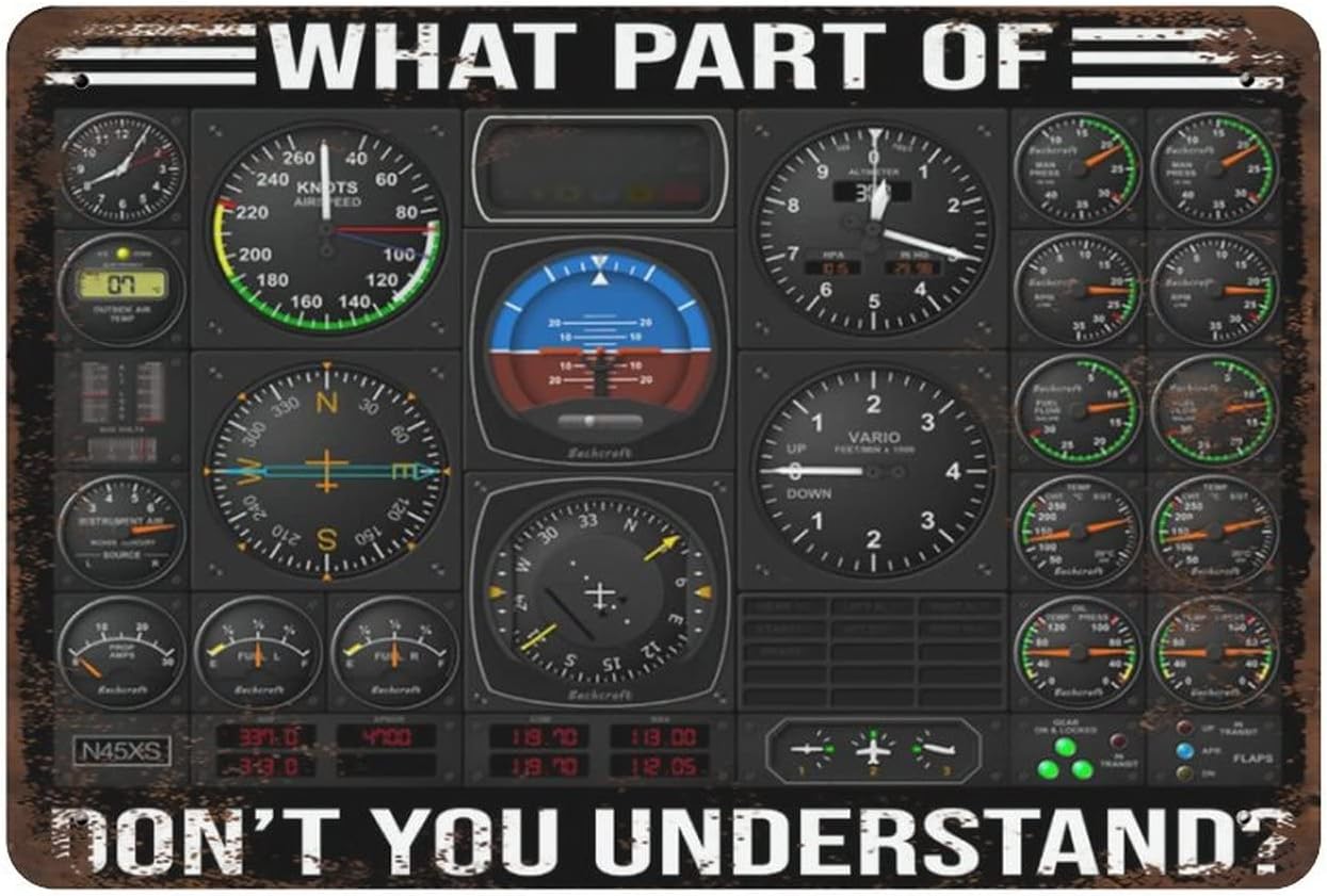 Amazon.com : Retro Pilot Knowledge Metal Signs Vintage Airplane Decor ...