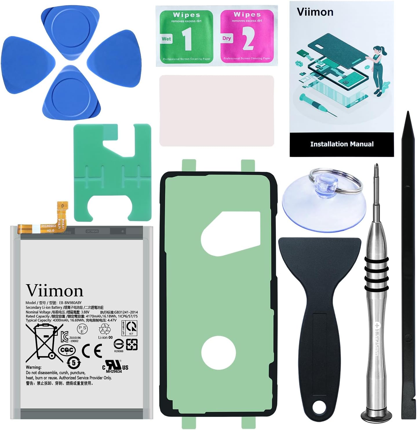 Amazon.com: MAXBEAR Galaxy Note 20 Battery, (Upgraded) 5000mAh 3.85V Li ...