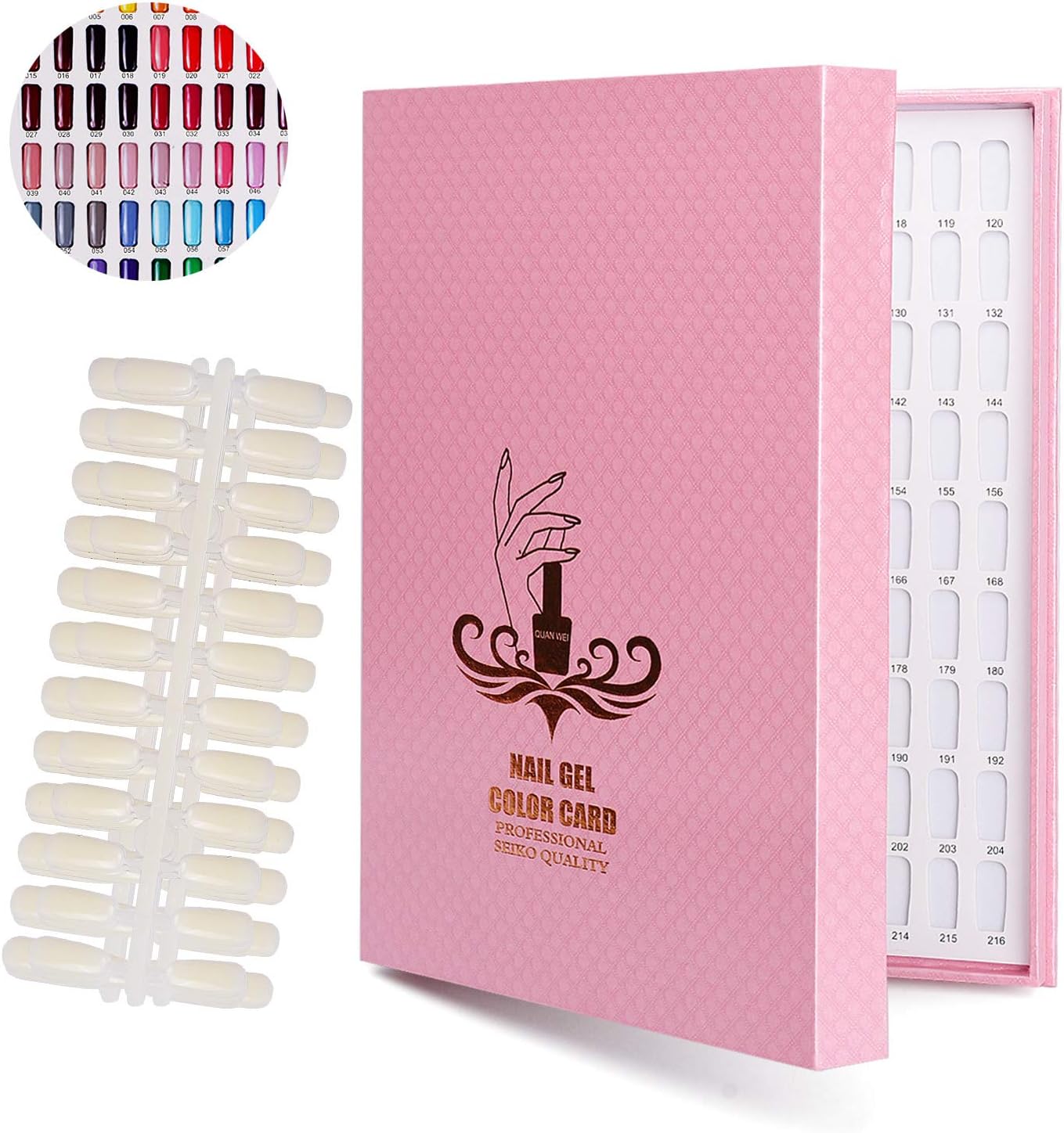 Noverlife 216 Color Chart Display Book With False Tips, Professional ...