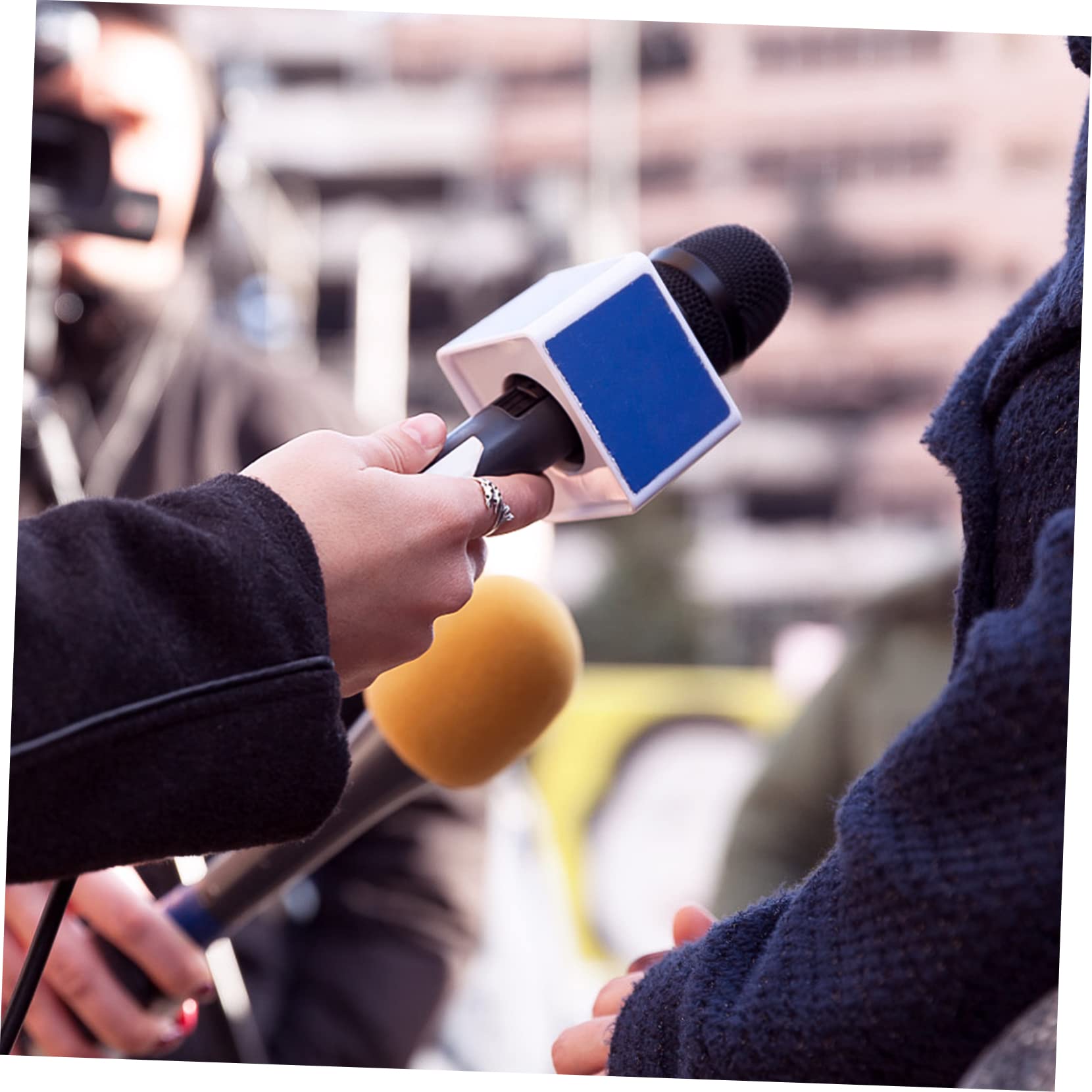 Snapklik.com : Portable Square Cube Shaped Interview Mic Microphone ...