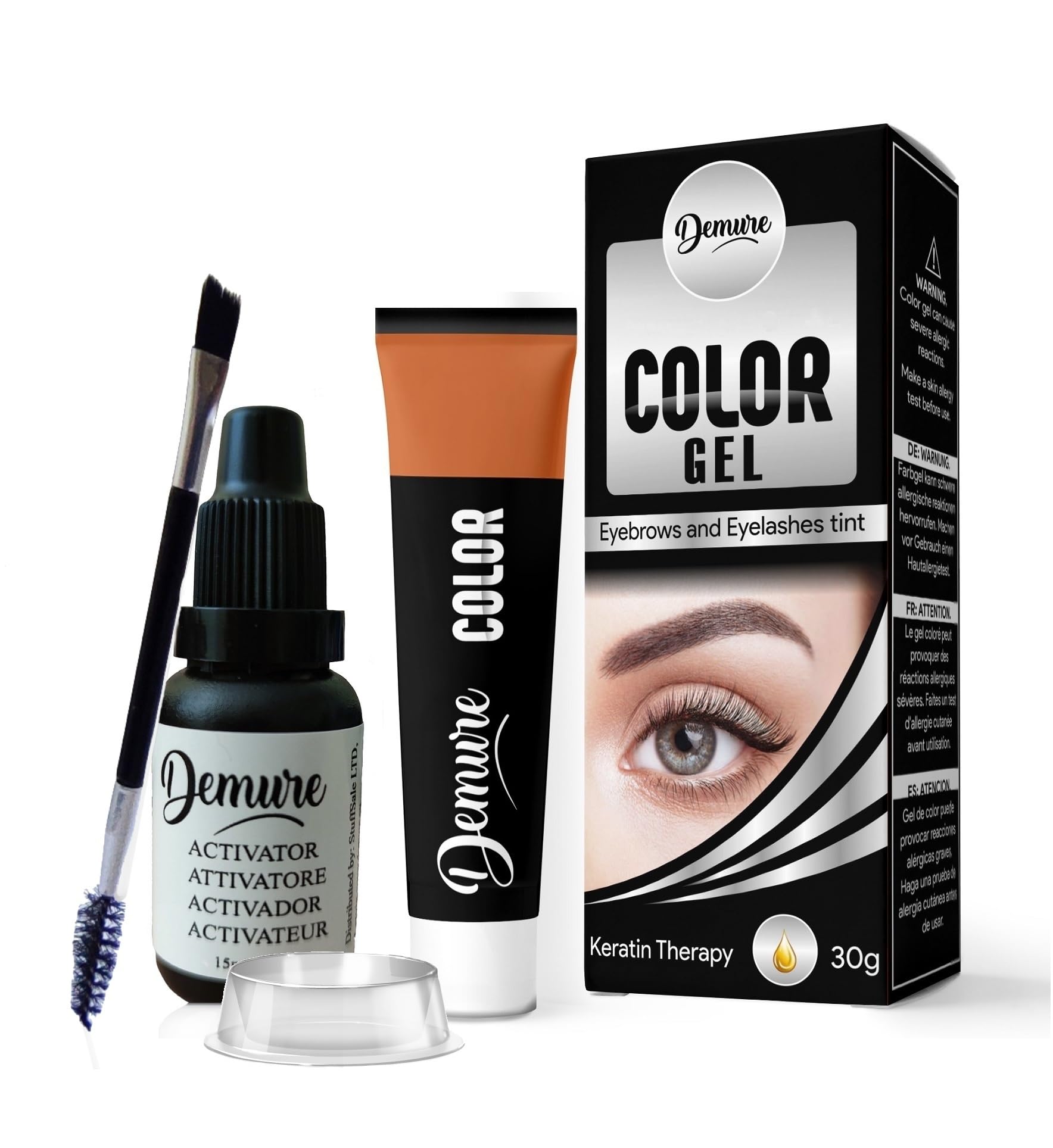 Demure Color Gel Eyebrow and Eyelash Tint 30g, Professional Formula ...