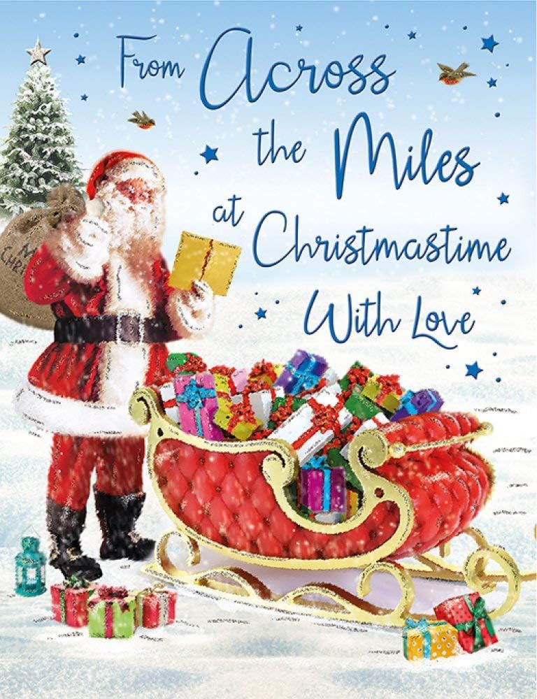 Across The Miles Christmas Card - London Eye and Big Ben - Medium Sized ...