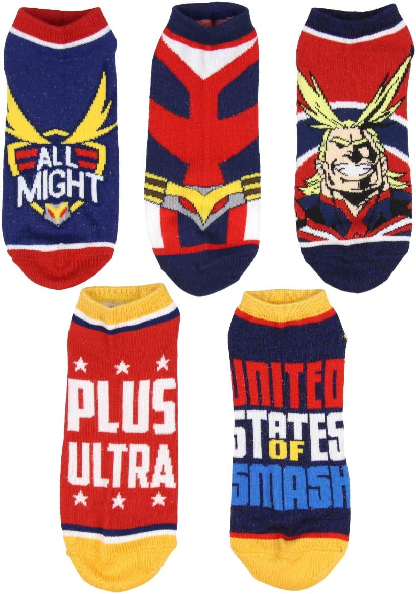 Amazon.com: Bioworld My Hero Academia Socks Adult All Might Themed ...