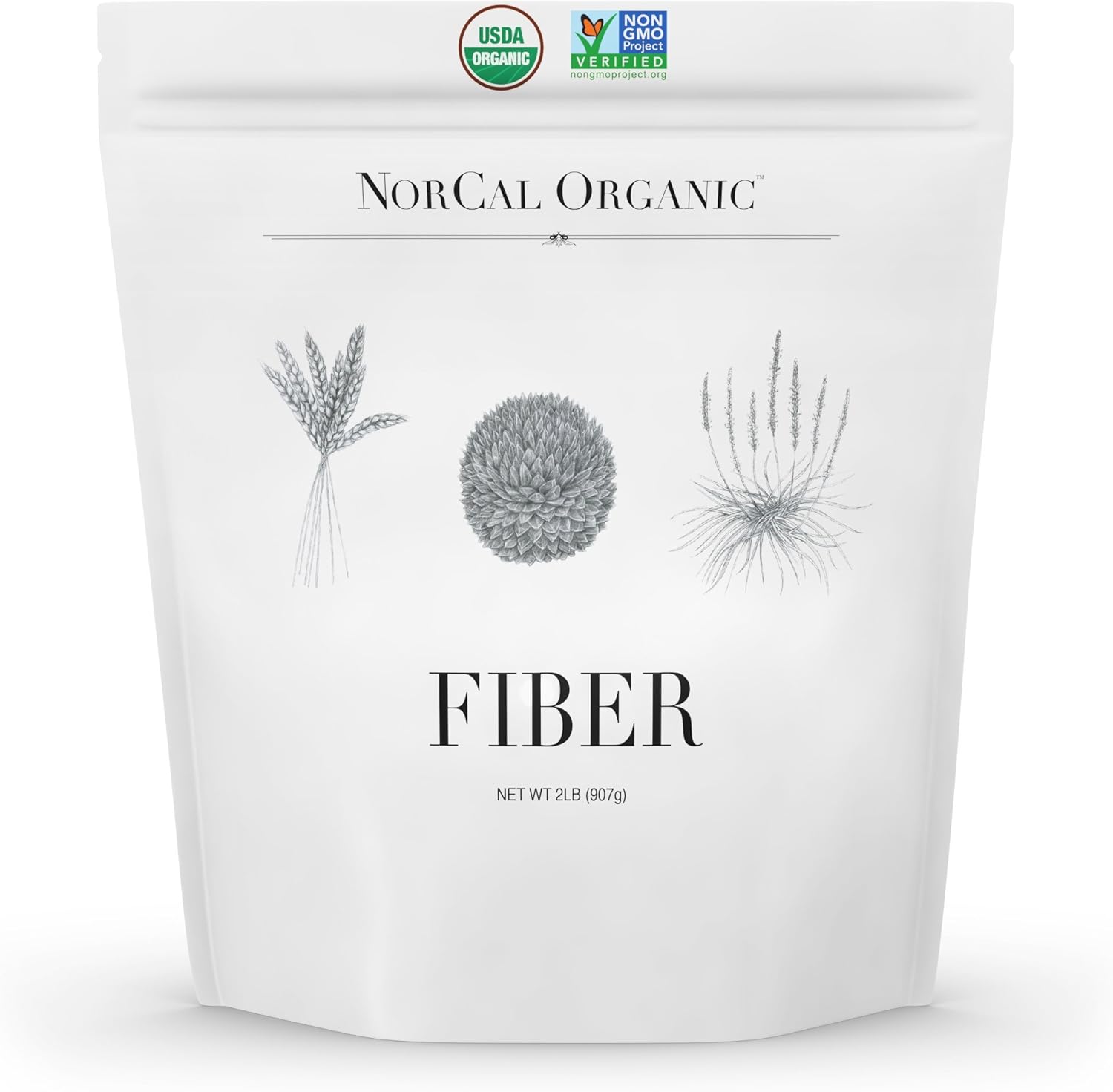 Amazon.com: Norcal Organic Fiber 2 lbs | Soluble and Insoluble Fiber ...