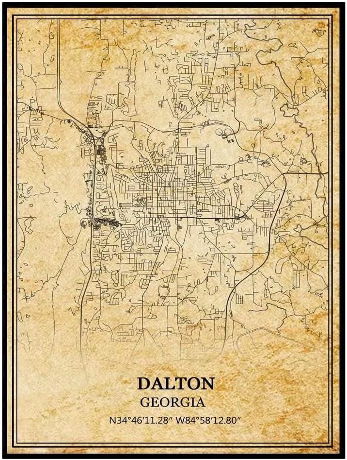 Amazon.com: TANOKCRS Dalton Georgia USA America Vintage Map Poster ...
