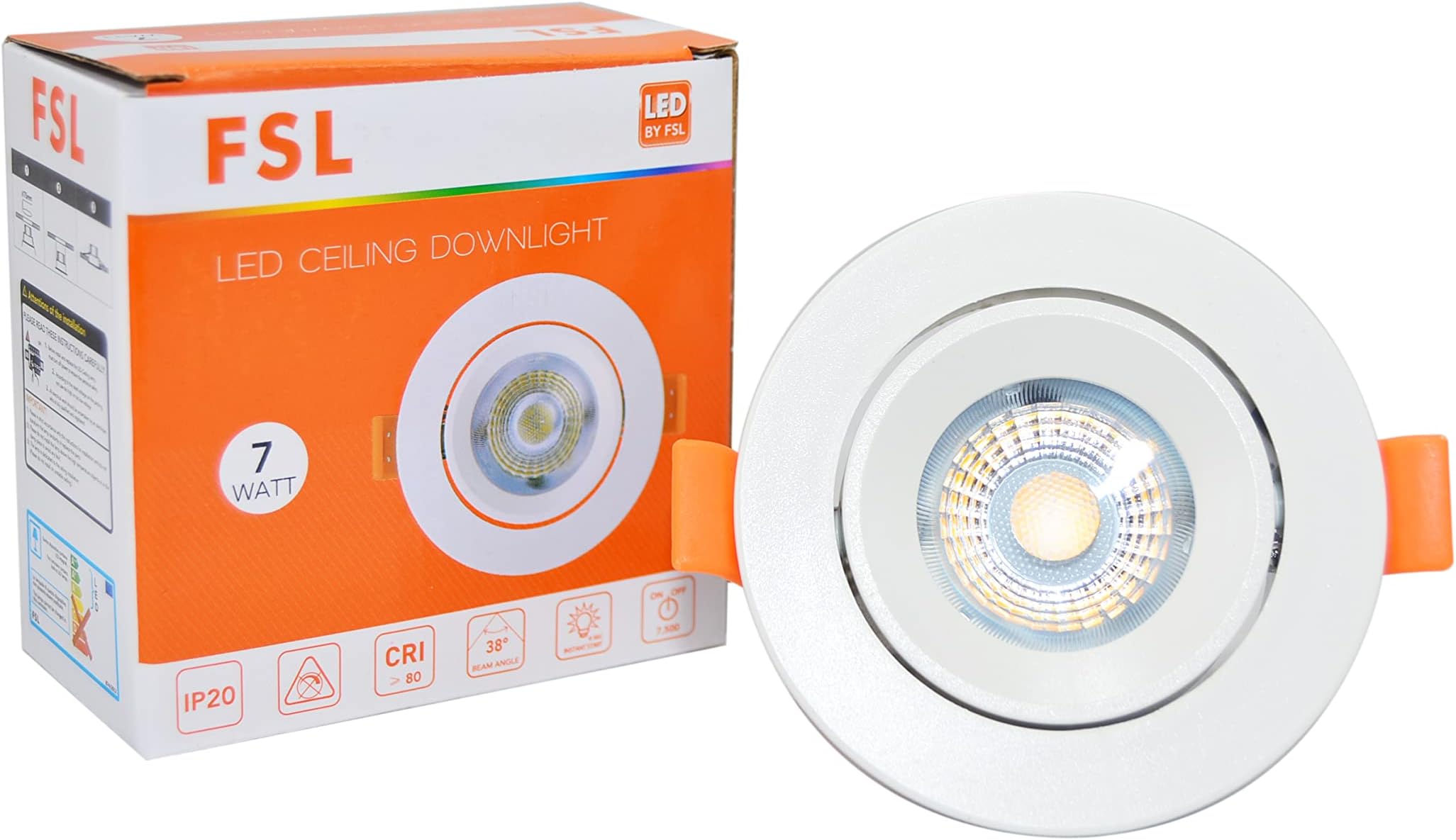 FSL LED Ceiling Down Light FSCD125 7W White 6500K/Warm White 3000K ...
