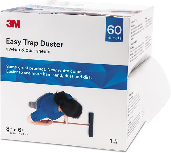 Amazon.com: 3M 59152W Easy Trap Duster, 8-Inch X 30ft, White, 60 Sheets ...