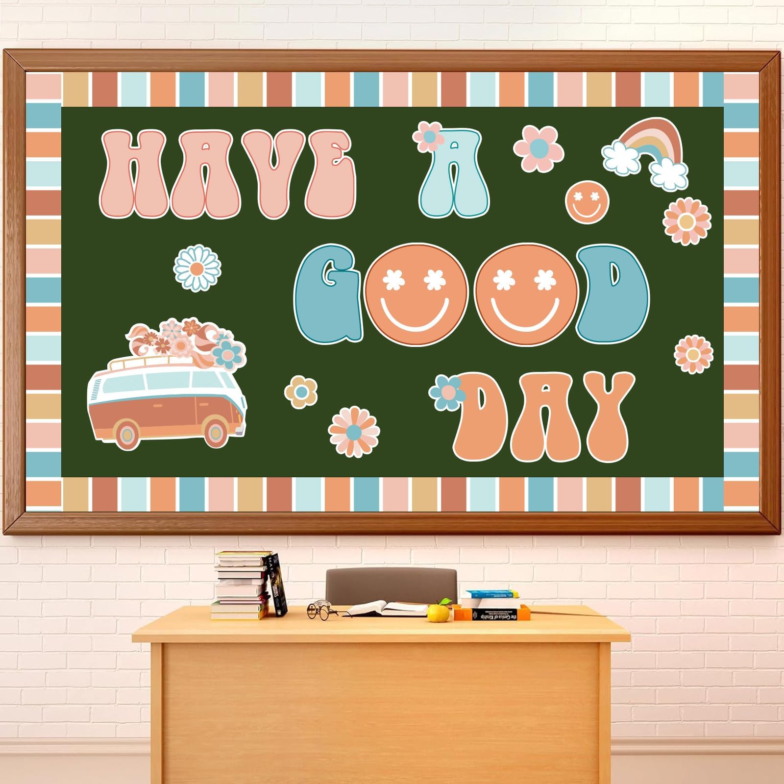 Amazon.com : ZOiiWA Groovy Retro Boho Bulletin Board Kit Groovy ...