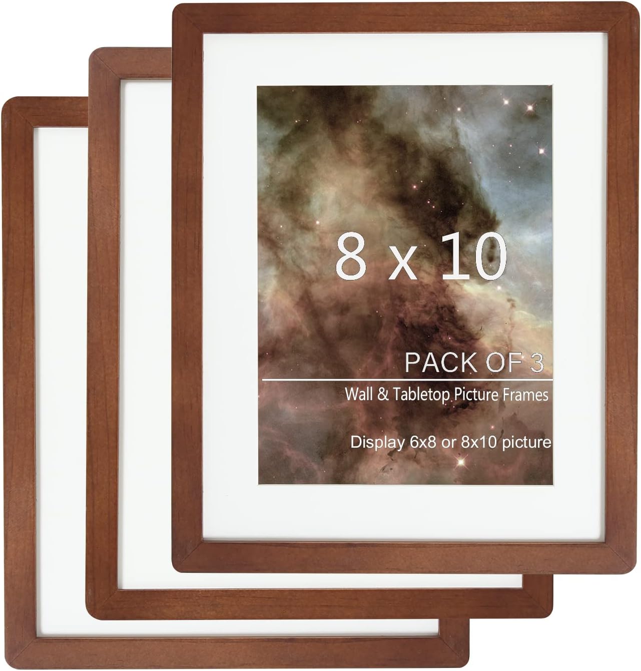 Amazon.com - ZXT-parts 8x10 Picture Frames Brown Photo Frame. Solid ...