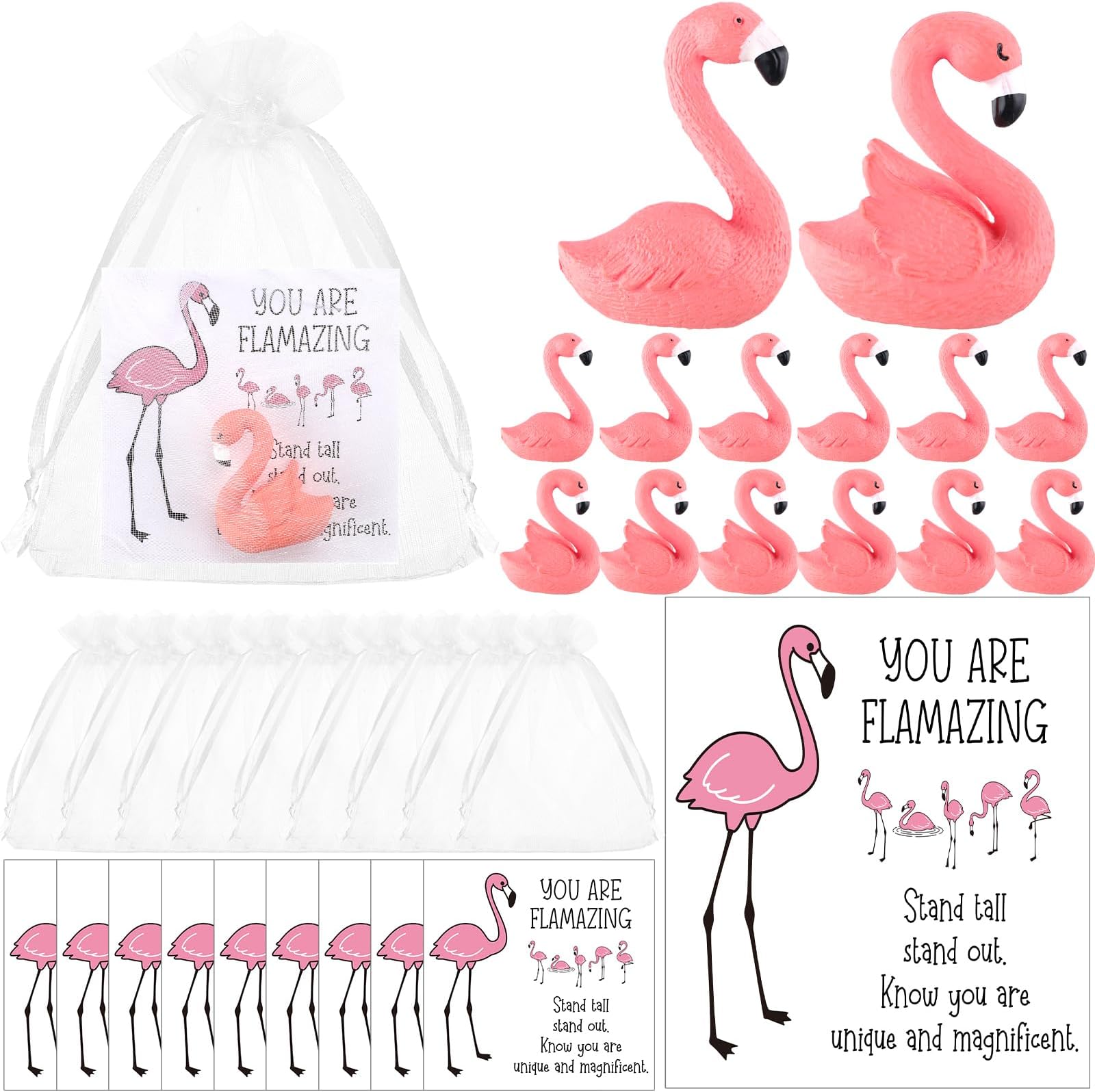 Amazon.com : Poen 300 Pcs Employee Appreciation Gifts Pink Flamingo ...