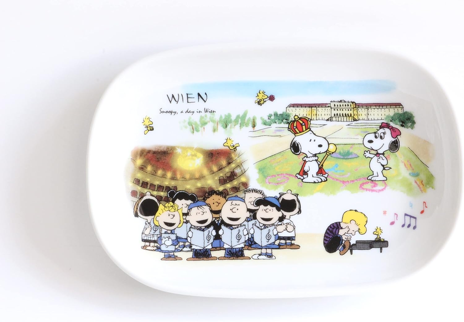 Simizu Pottery Oval Plate Snoopy Vienna Spain 2 Pattern Set : Amazon ...