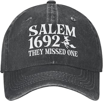 Salem 1692 They Missed One Baseball Hat Vintage Cap Funny Salem ...