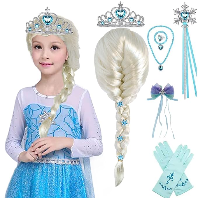 Amazon.com: IMEYLE 12 Pieces Set Cosplay Wig Blonde Wig Braided Wig for ...