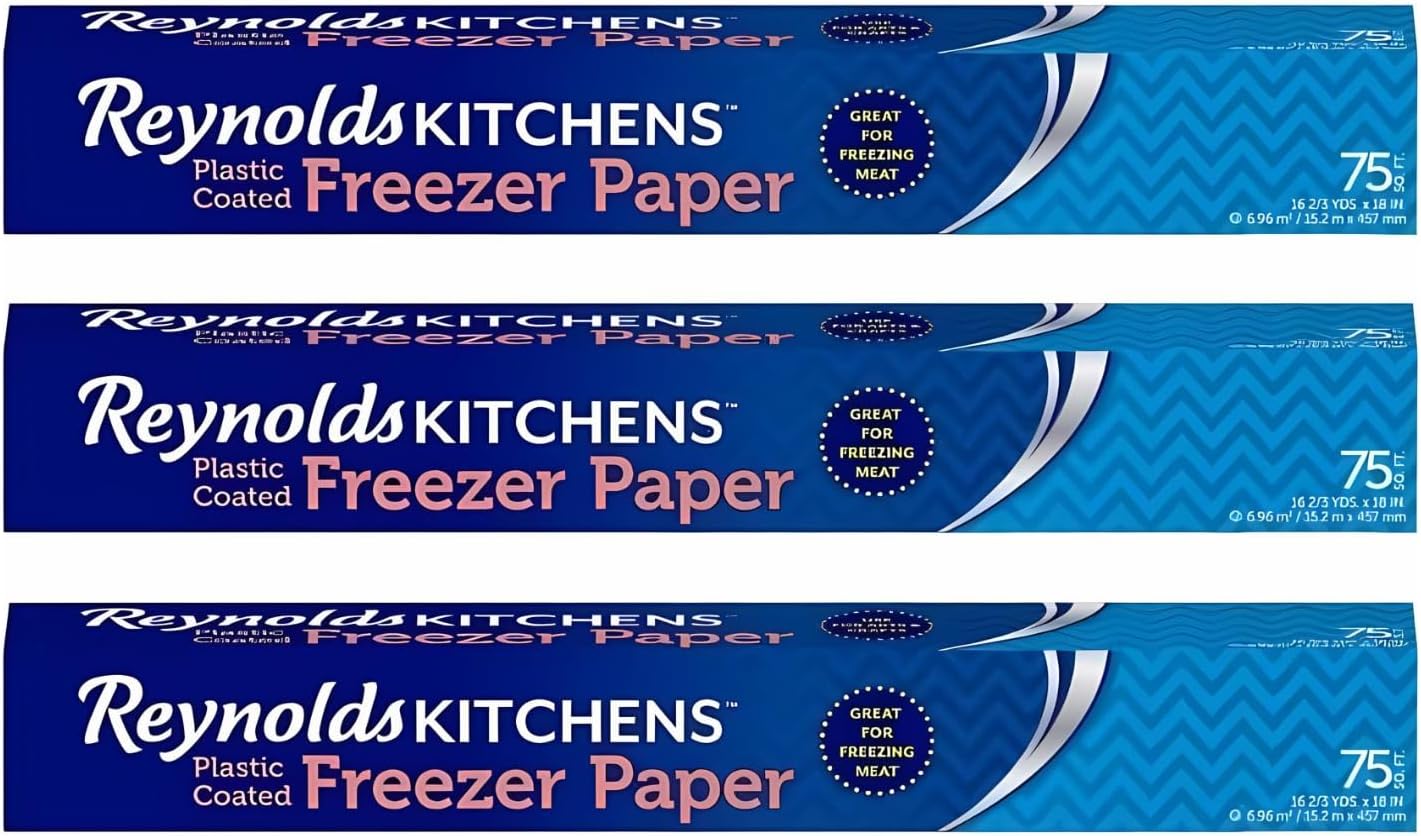 Amazon.com: Reynolds Freezer Paper, 75 Square Foot Roll (Pack of 3 ...