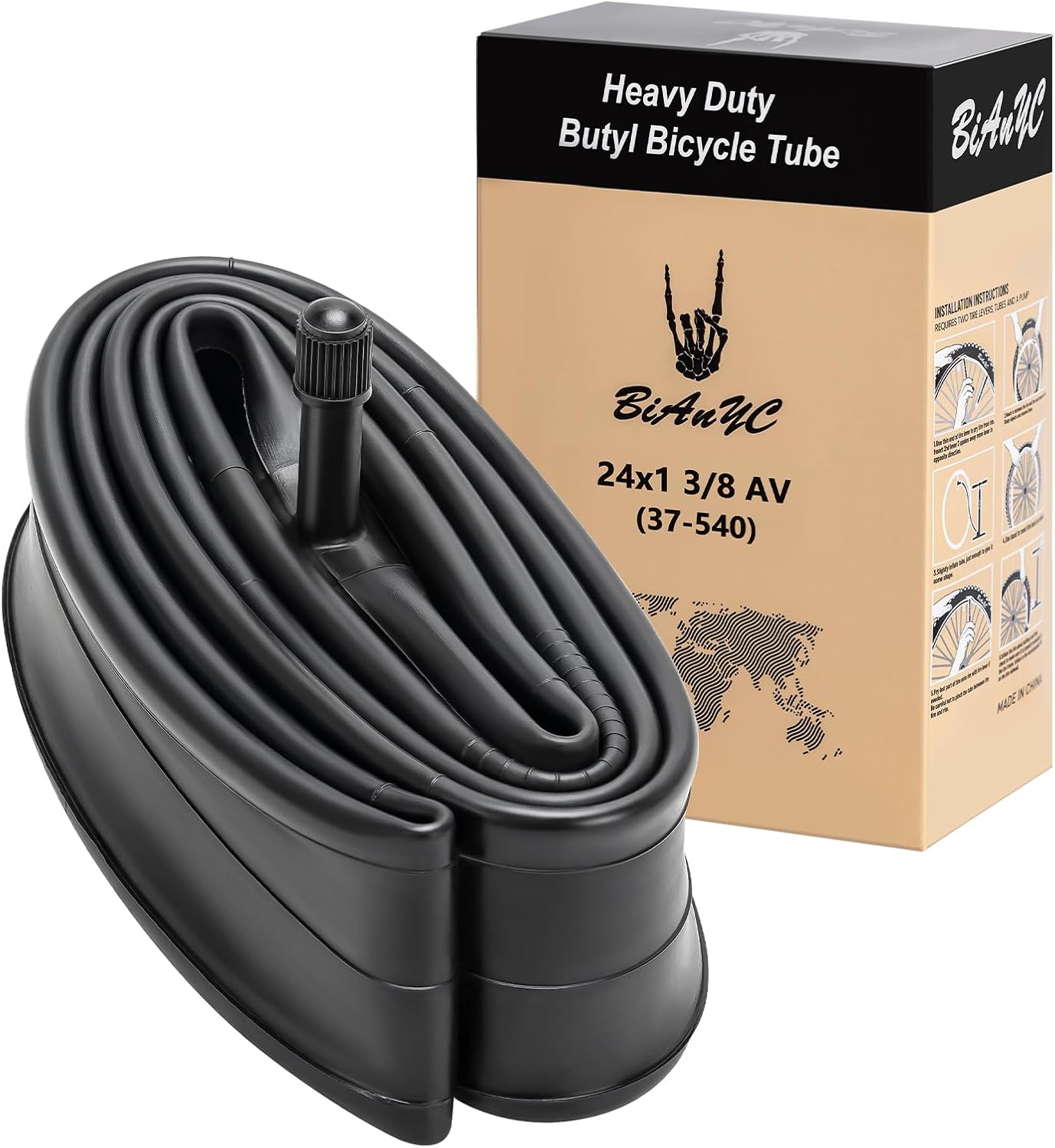 Amazon.com : Heavy Duty 24x1 3/8 Bicycle Tube 24 x 1 3/8 Wheelchair ...