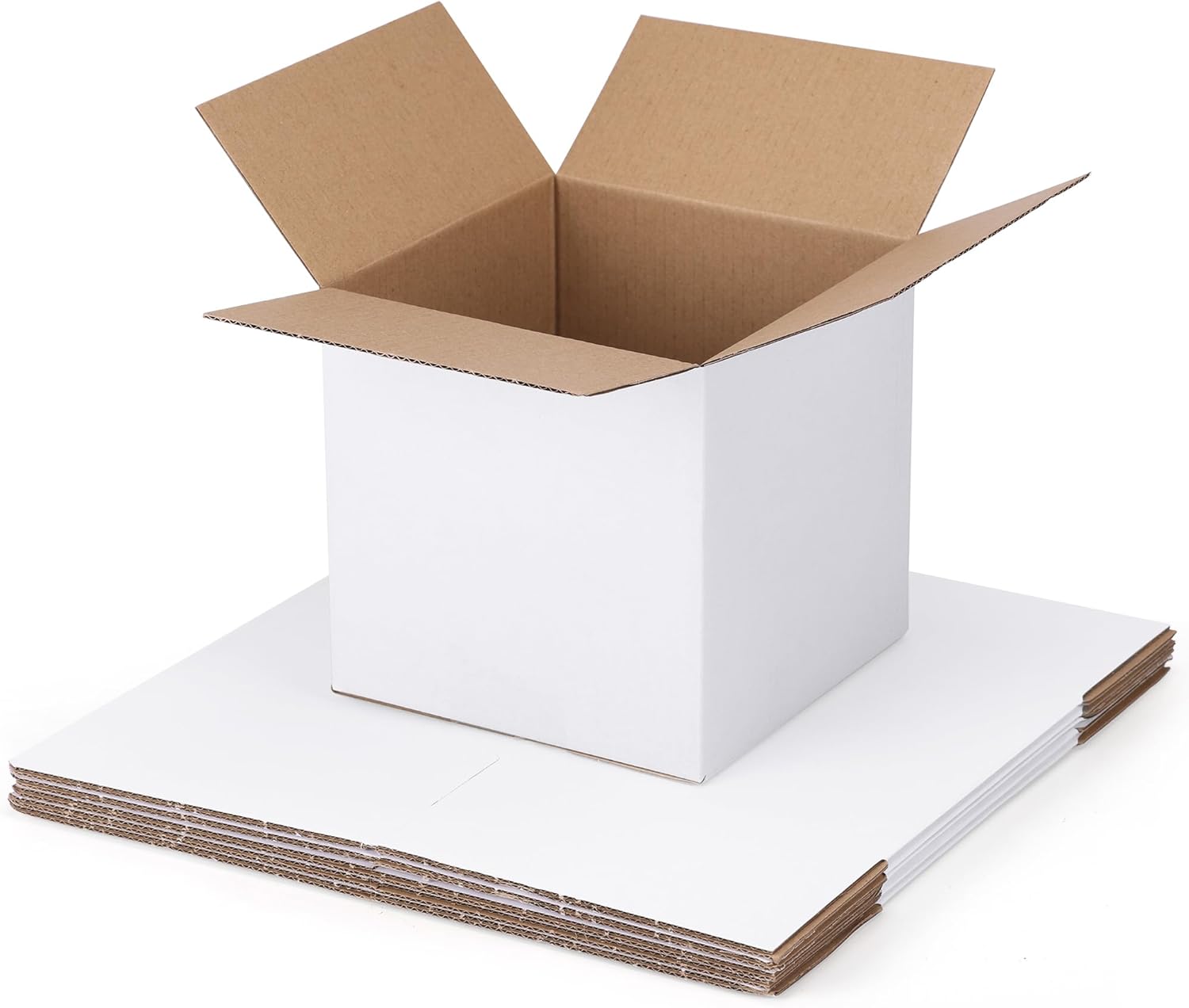 Amazon.com: SPEPLA Shipping Boxes 6x6x6 Set of 6, White Corrugated ...