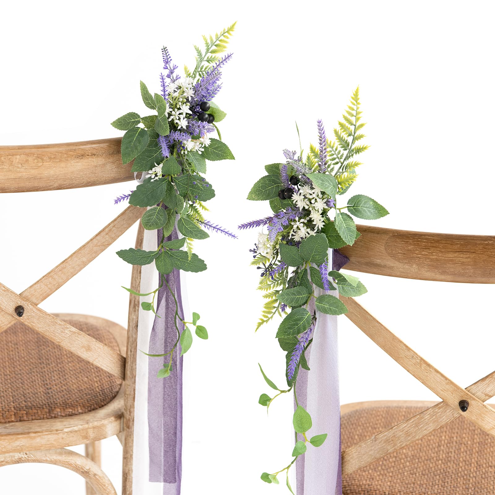 Amazon.com: Ling's Moment 8pcs Wedding Artificial Aisle Pew Flowers ...