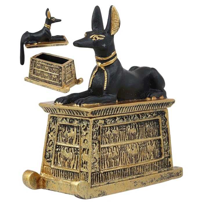 Buy Ebros Egyptian God Hieroglyphic Anubis Dog Egyptian Miniature ...