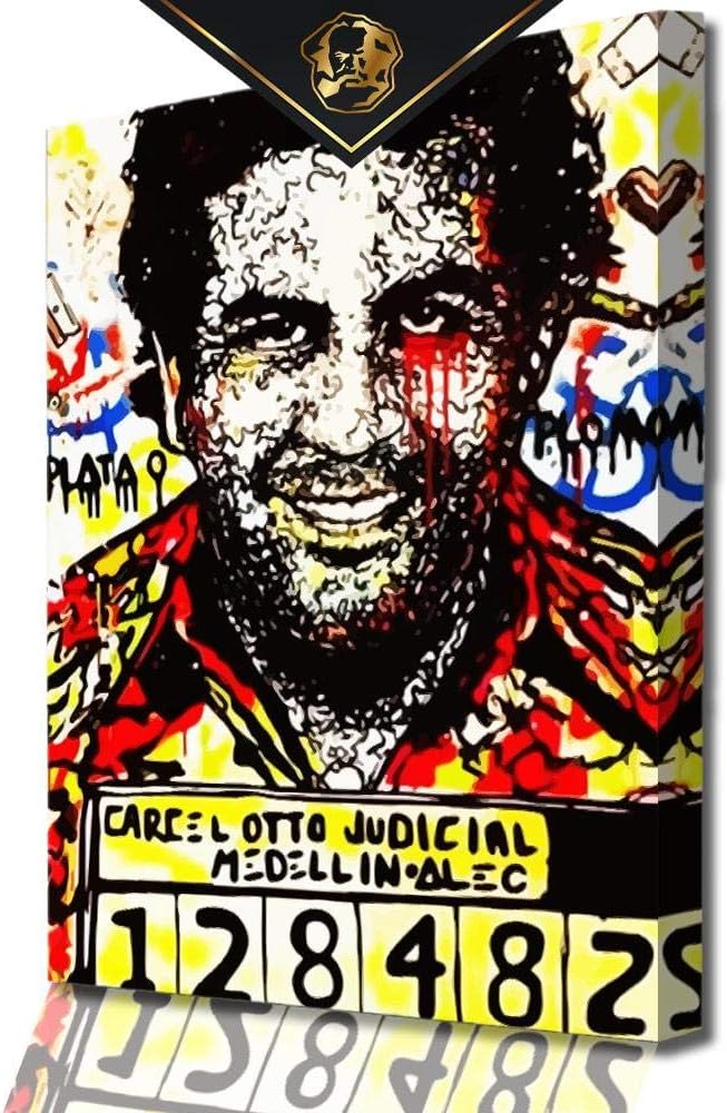 Amazon.com: Pablo Escobar Street-Artwall Art - Modern Coloful Canvas ...