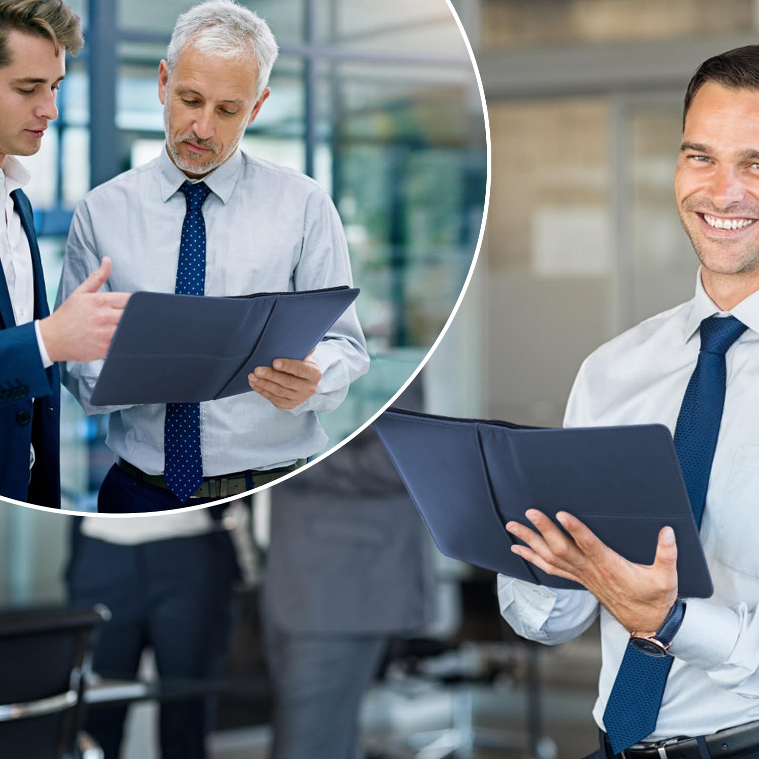 Snapklik.com : Small Portfolio Organizer, A5 Zippered Business Portfolio, Junior Padfolio Folder ...