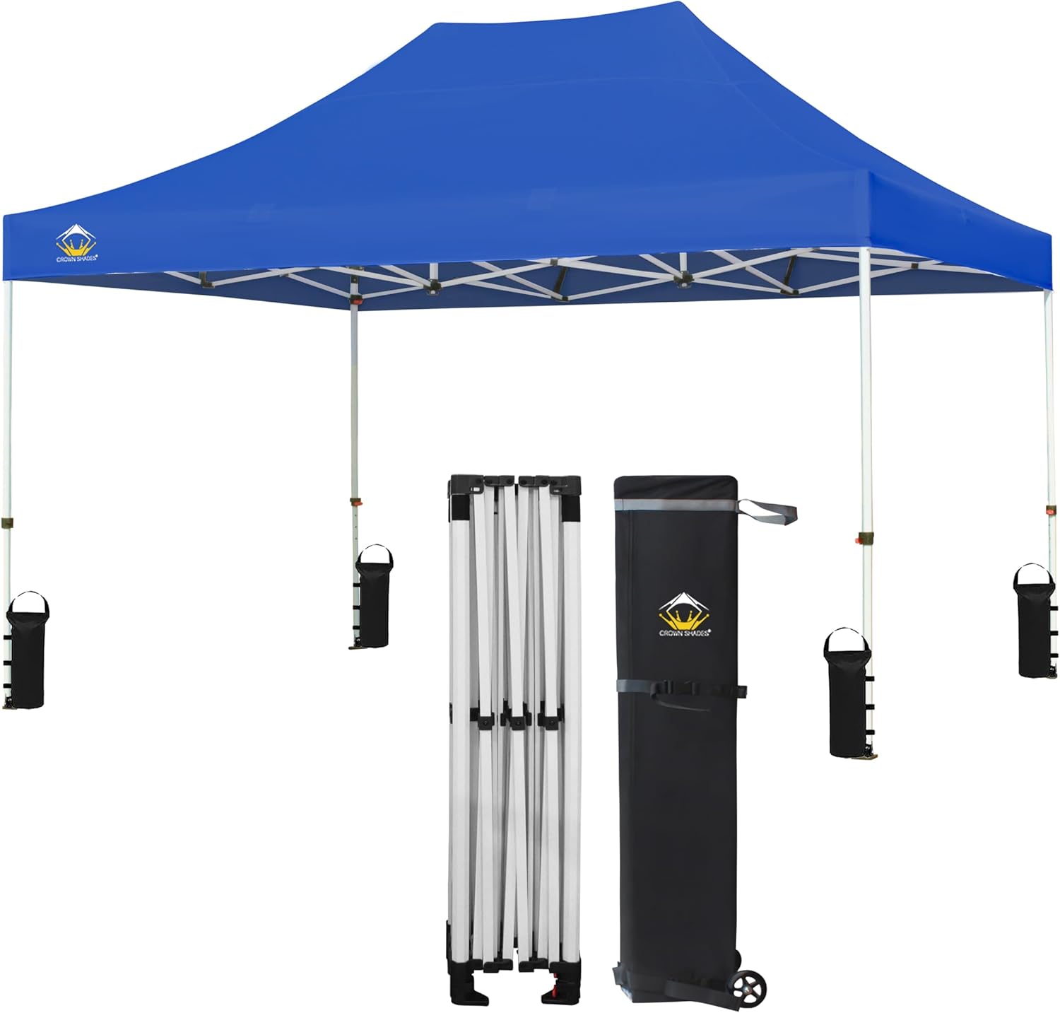 Amazon.com : CROWN SHADES 10x15 Pop Up Canopy Tent, Thicken Frame ...