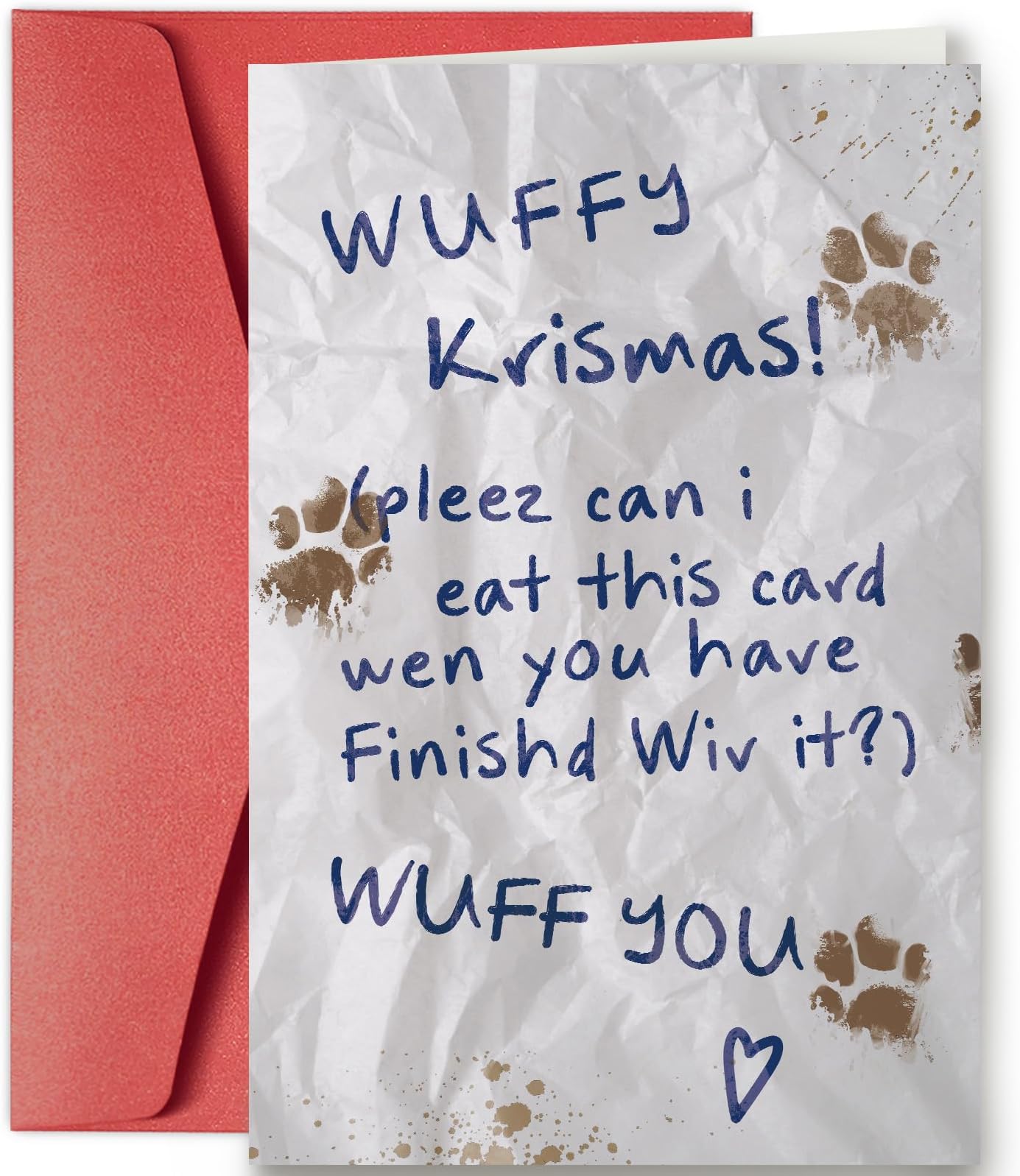 Amazon.com: Cute Cat Christmas Card for Cat Lover, Funny Christmas Card ...