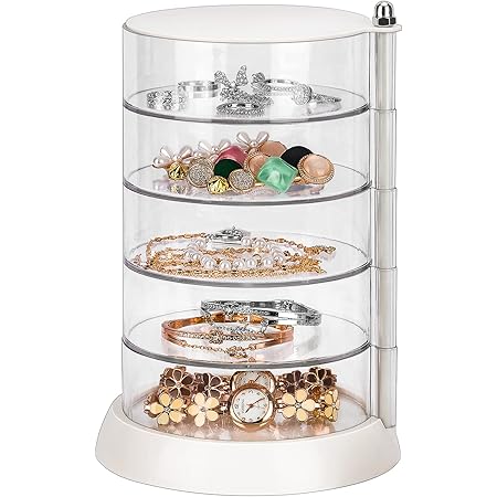 Amazon.com: JessLab Jewelry Organizer, 5 Layer Stackable Jewelry Boxes ...