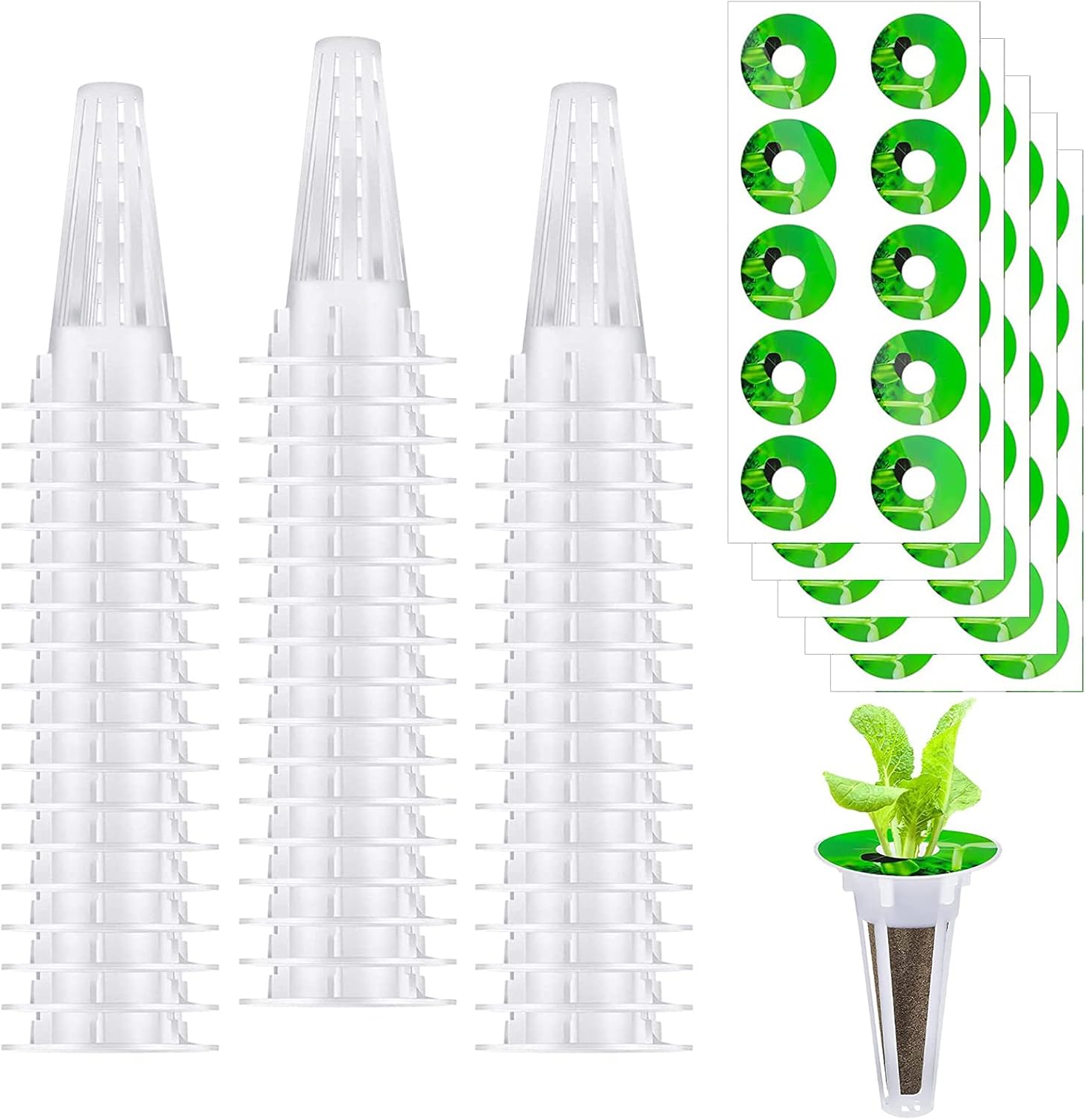 Amazon.com : Denideliwu 100 PCS Hydroponic Baskets Kit, 50 Pcs ...