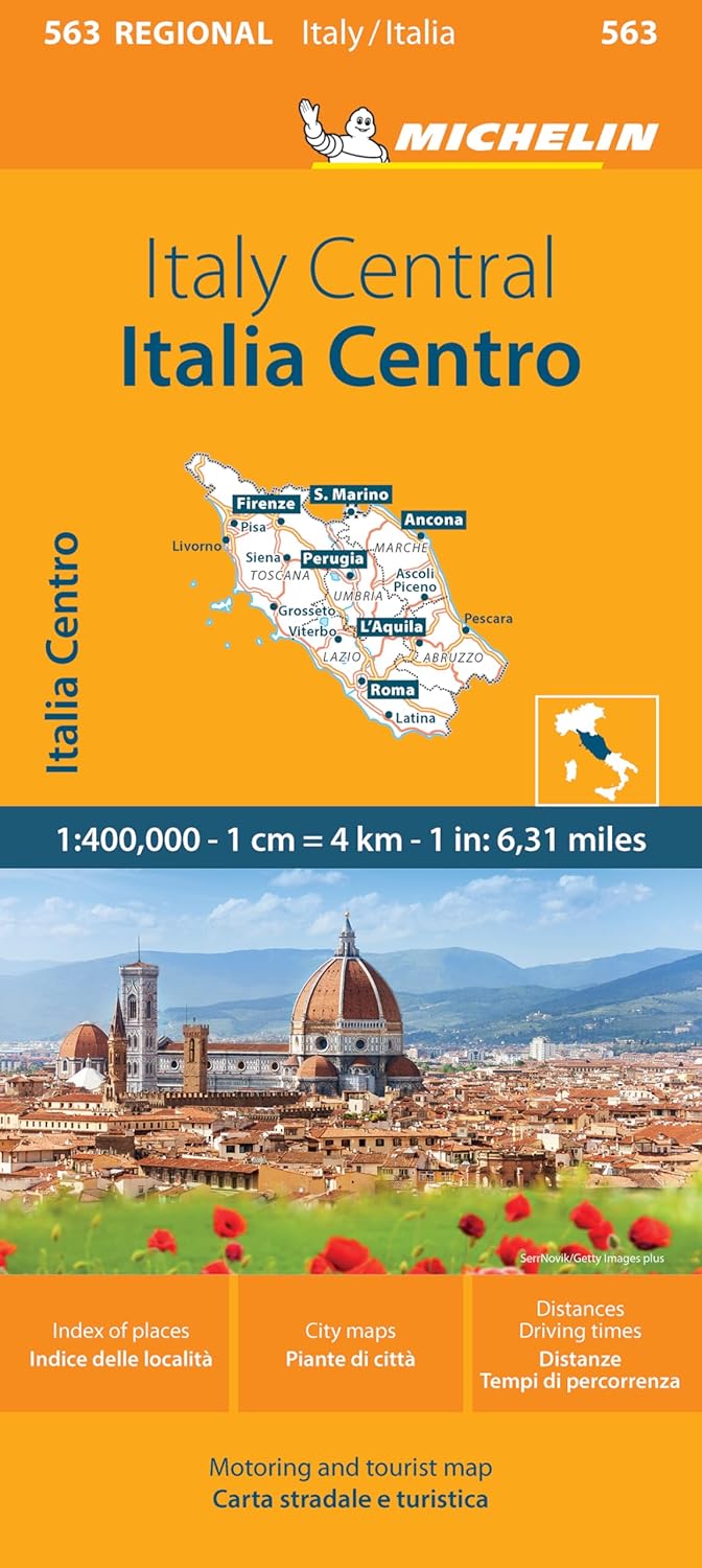Michelin Map Italy: Central Map 563 (Maps/Regional (Michelin ...