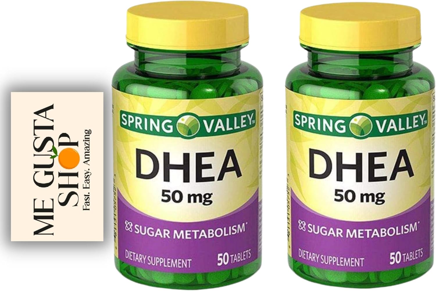 Amazon.com: Spring Valley DHEA 50mg Dietary Supplement 50 Tablets Pack ...