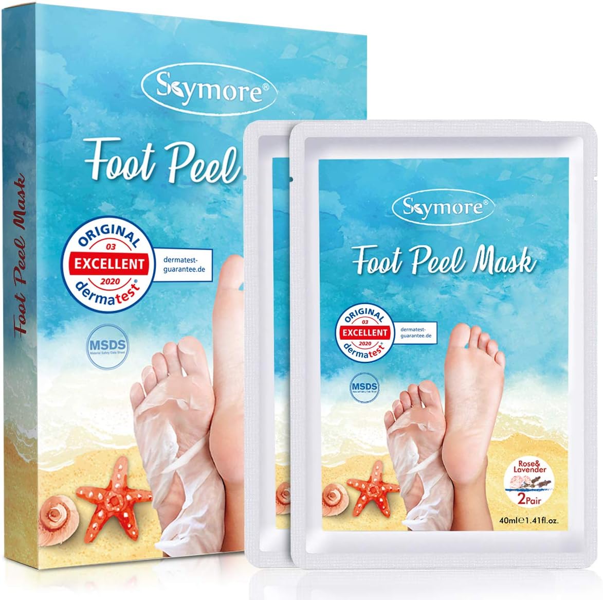 Skymore 2 Pairs Exfoliating Foot Peel Mask, Peeling Off Calluses & Dead ...