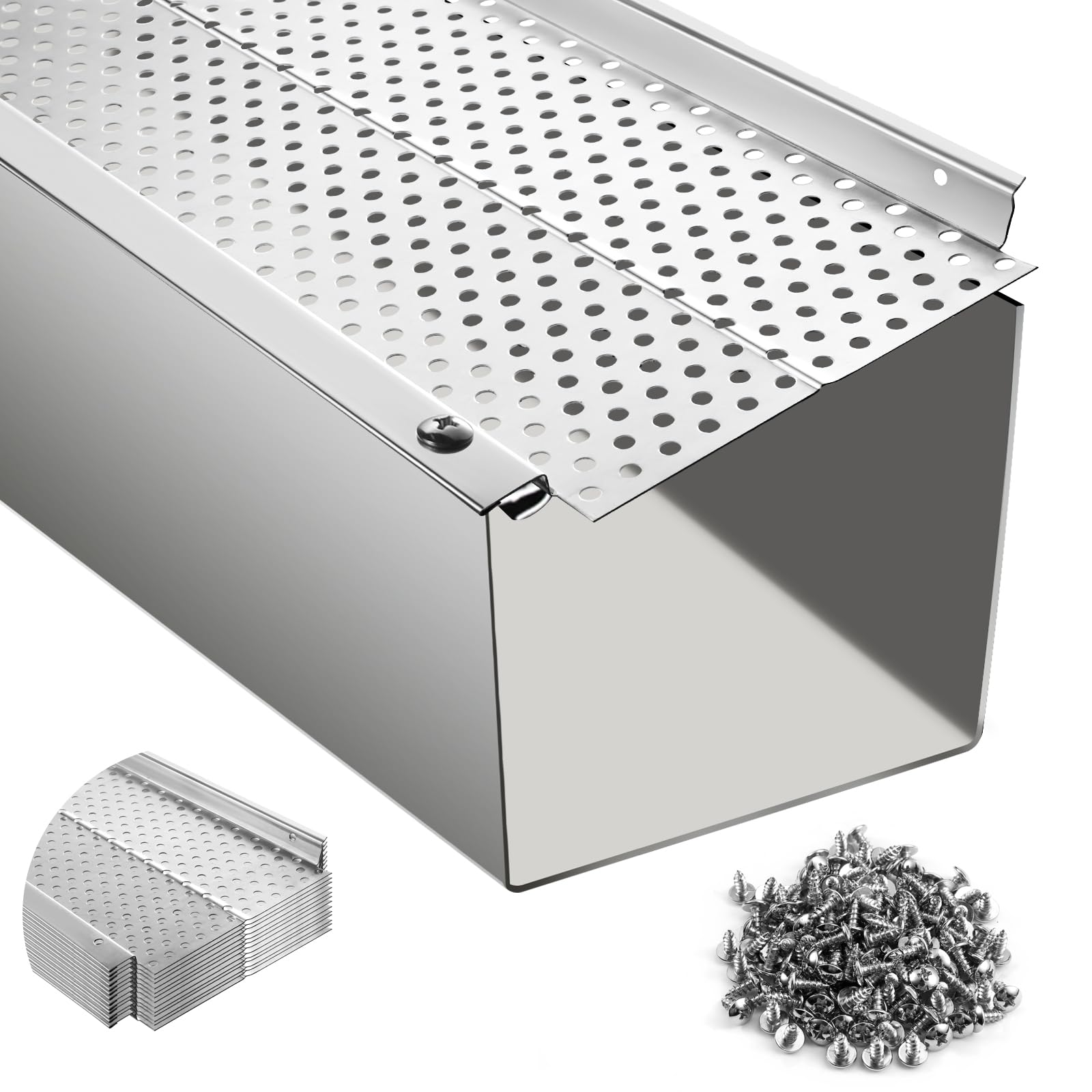 13Pack Gutter Guard, 52ft Length Leaf Filter Gutter Guards 5inch ...