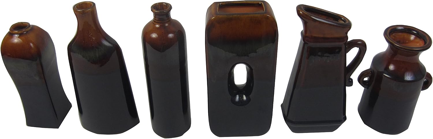 Amazon.com: Firefly Home Collection Ceramic Vases (Set of 6), 8"/8"/8 ...