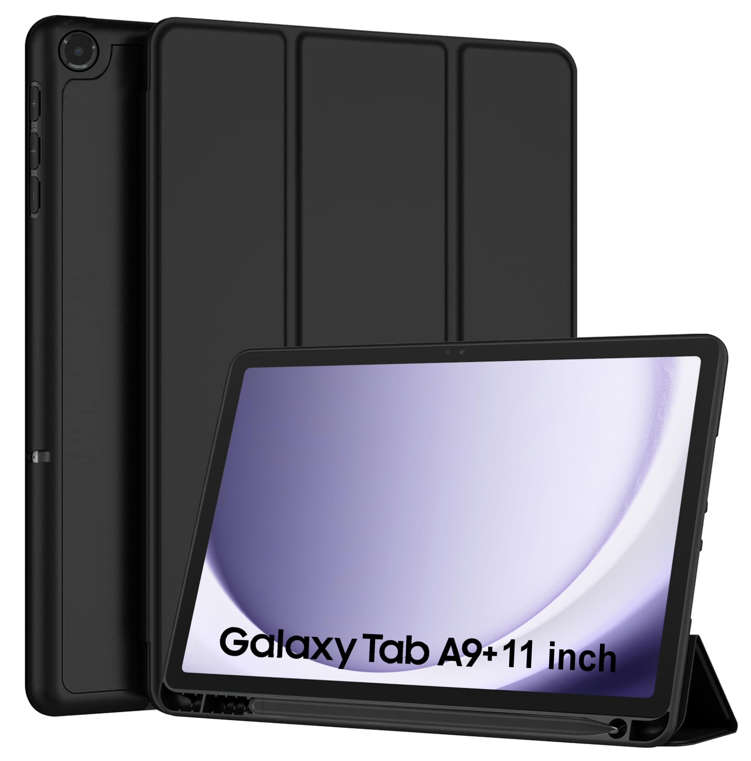 TGK Soft Flexible with Pencil Holder Trifold Flip Back Case Cover for ...