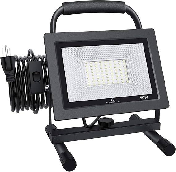 GLORIOUS-LITE 50W LED Work Light, 5000LM LED Flood Lights, 400W ...