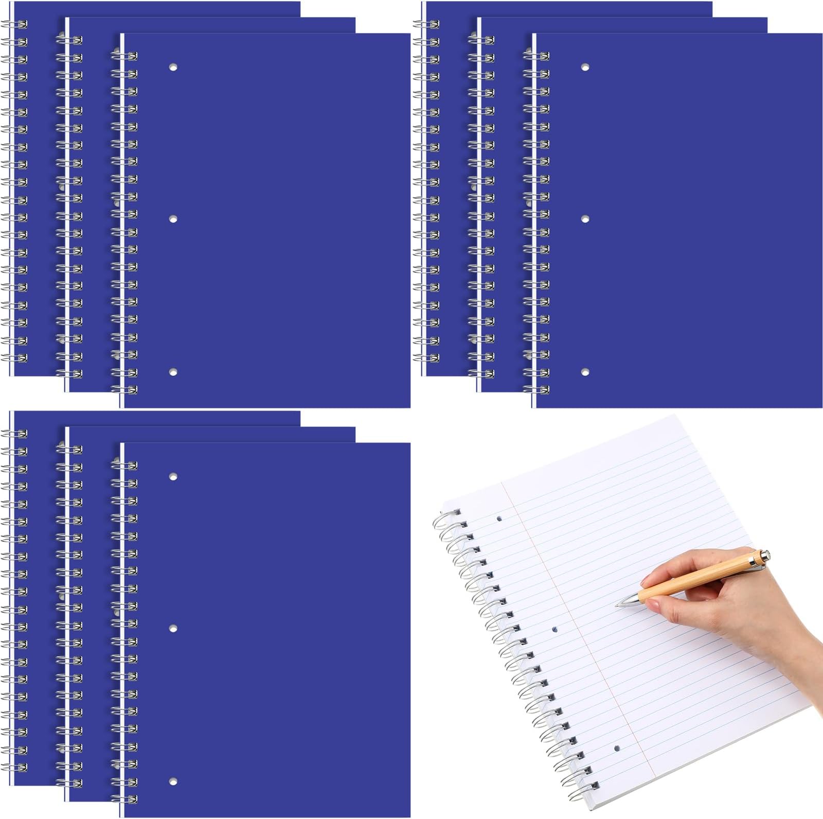 Amazon.com : Miquelrius 8 Subject Spiral Notebook, College Ruled, Red ...