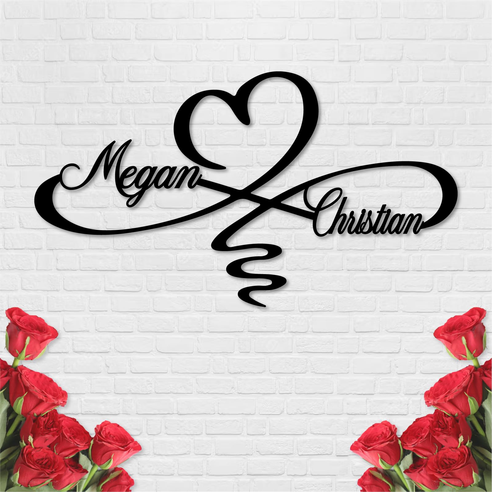 Amazon.com: Personalized Infinity Symbol, Metal Love Sign, Love Sign ...