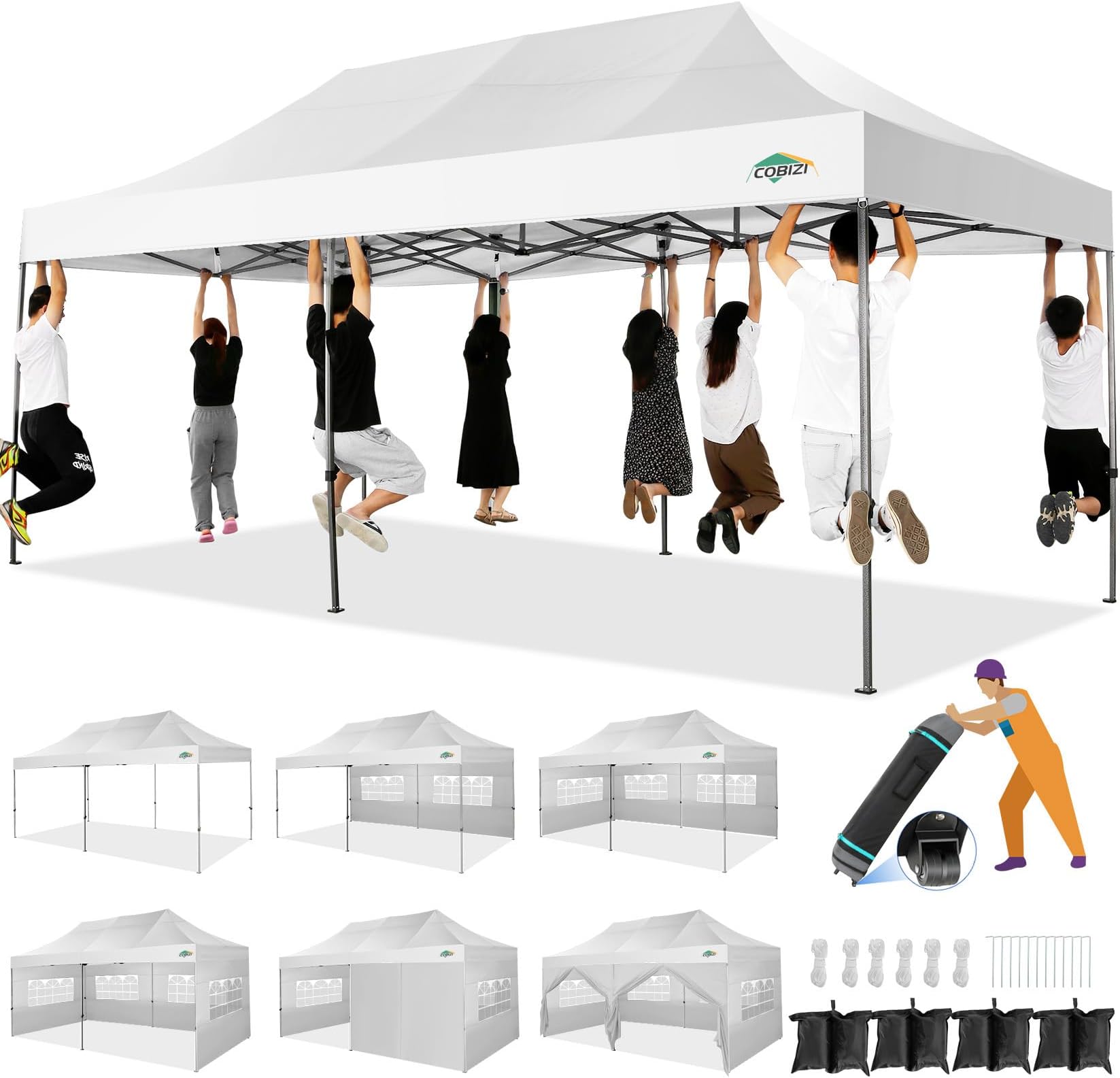 Amazon.com : HYD-Parts 10x20 Feet Pop Up Canopy Tent Frame Replacement ...