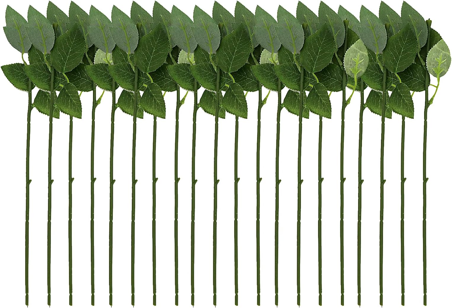 NUOBESTY 50pcs Green Flower Stems Artificial Flower Rod Plastic Florist ...