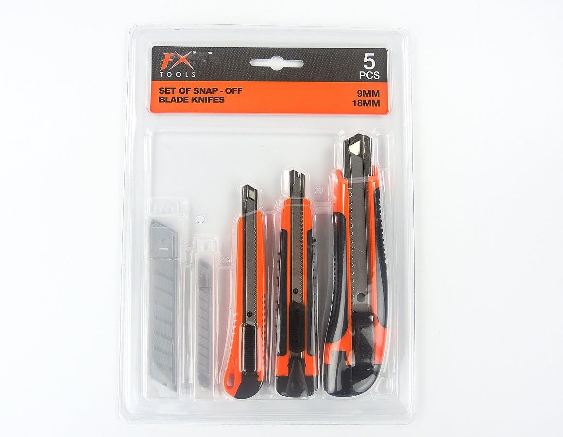 5-teilig Cuttermesser-Set Universalmesser Teppichmesser Profi - 18mm ...
