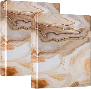 Amazon.com : ALAZA Retro Marble Stone Wave 3 Ring Binders with 3 ...