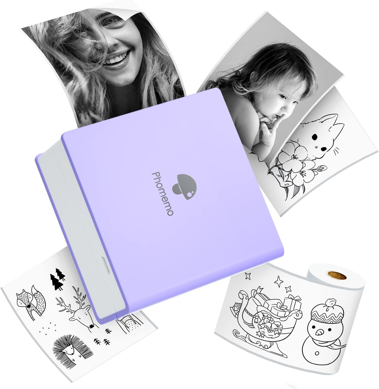 Amazon.com : Memoqueen M02 Mini Wireless Thermal Sticker Printer ...