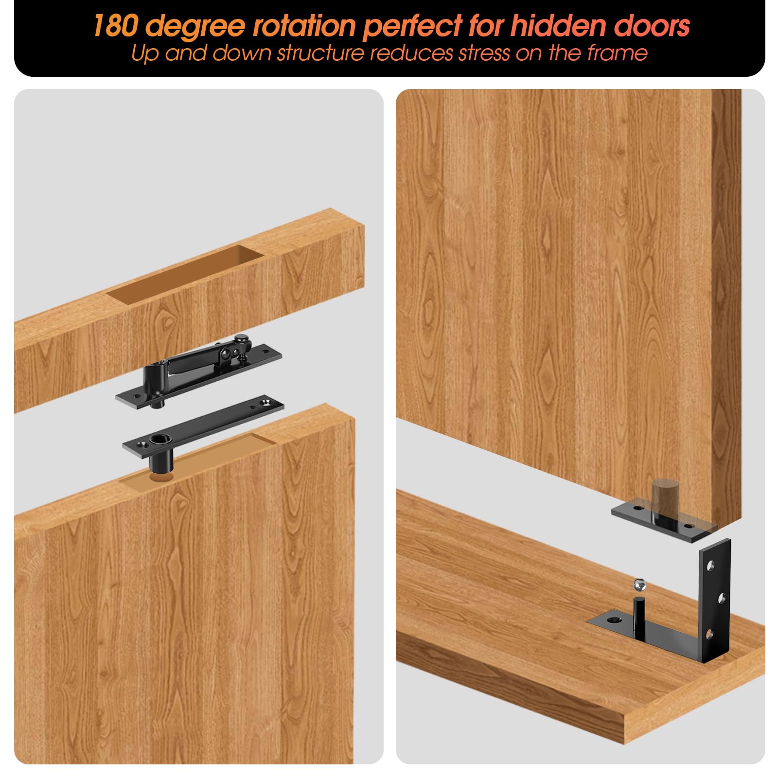 Snapklik.com : Aglehome Pivot Hinge, Heavy Duty Pivot Door Hardware For ...
