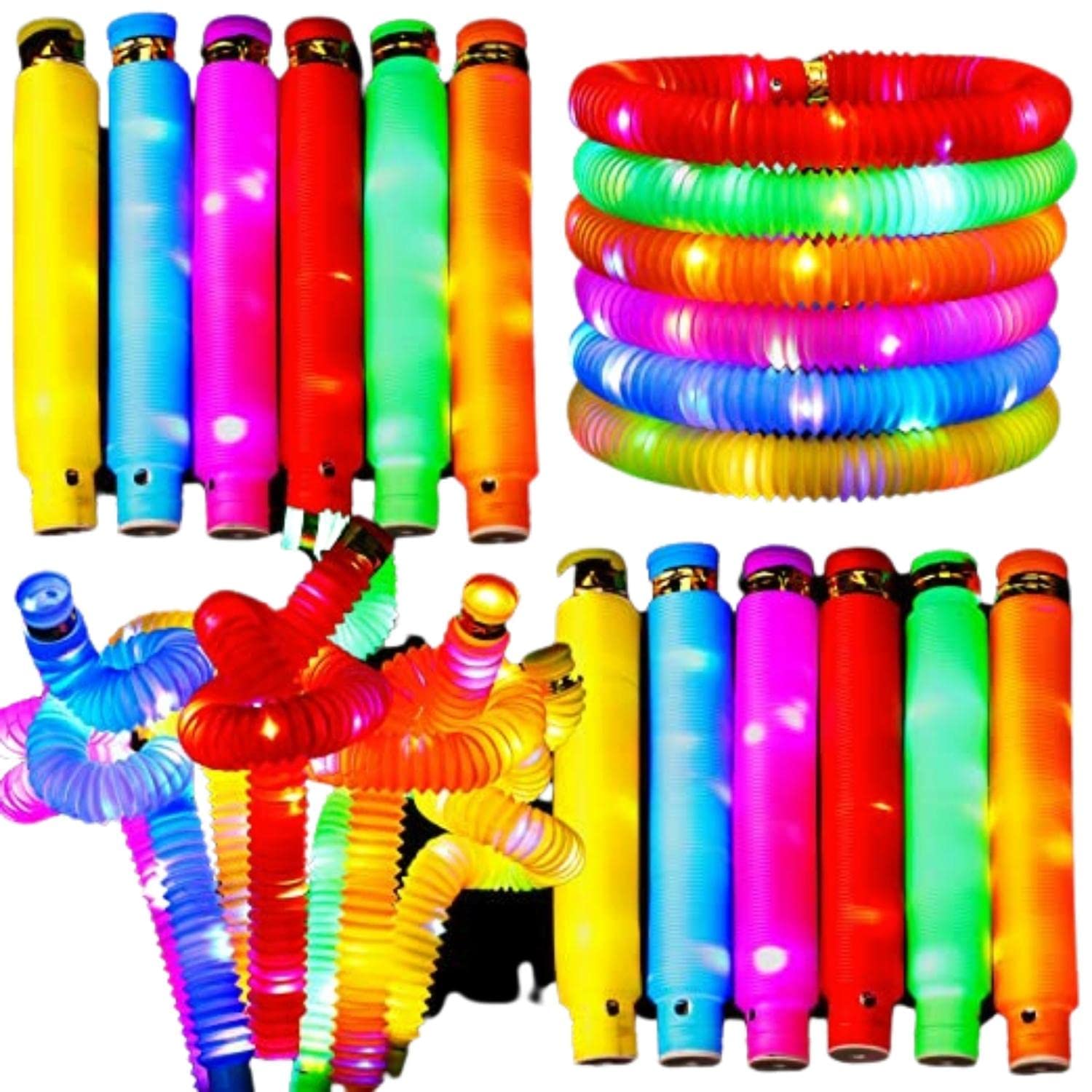 Buy Havekart LED Light Pop Tube Toy Stretchy Bendable Pipe Toy Fidget ...