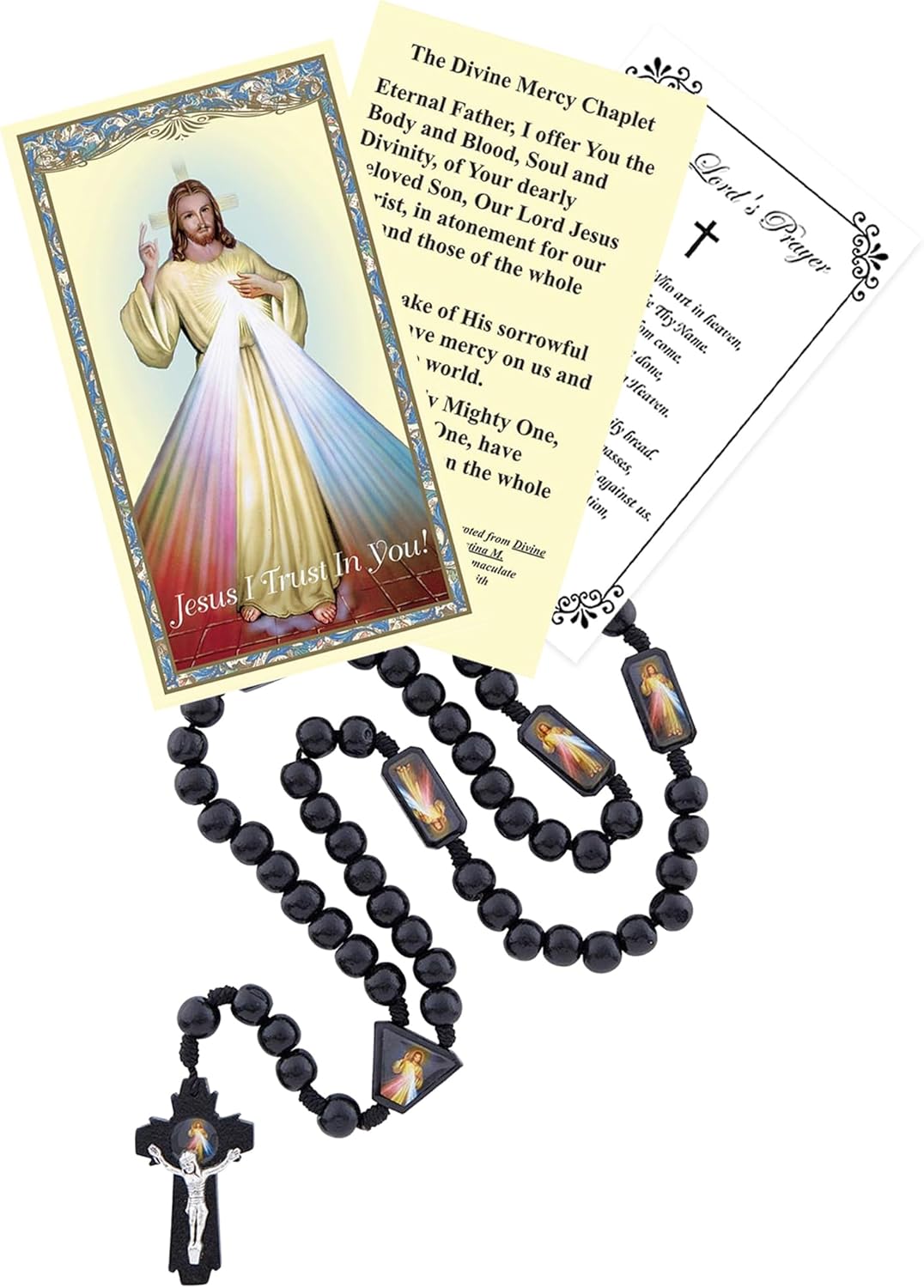 Amazon.com: Trendzeen Laminated Divine Mercy Chaplet Prayer Card ...