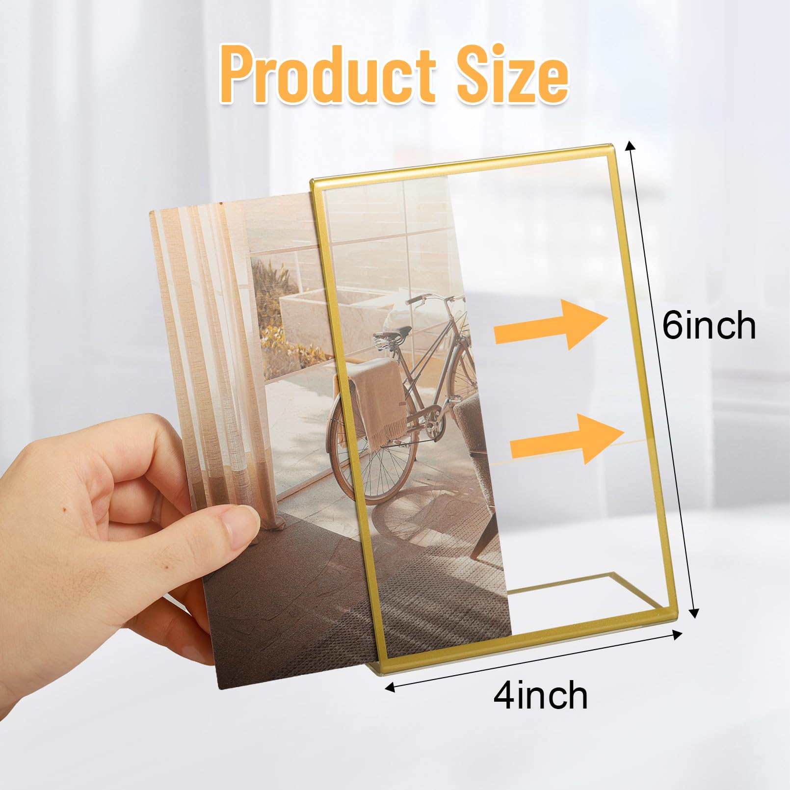 Snapklik.com : COSBAY 6 Pack Acrylic Sign Holders,4 X 6 Acrylic Gold ...