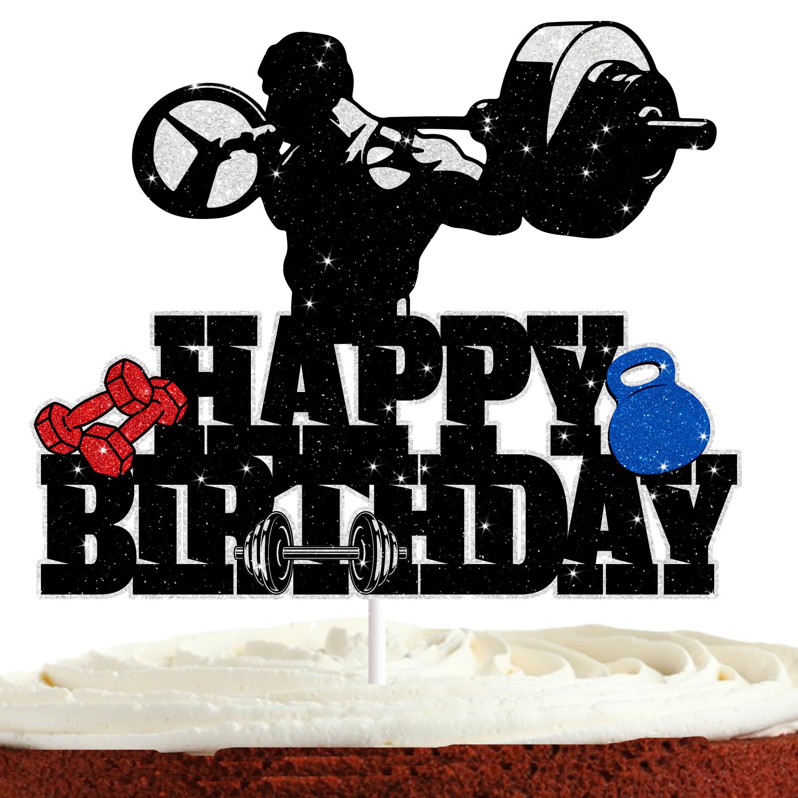 Amazon.com: Gym Cake Topper for Men Women Gym Happy Birthday Party ...