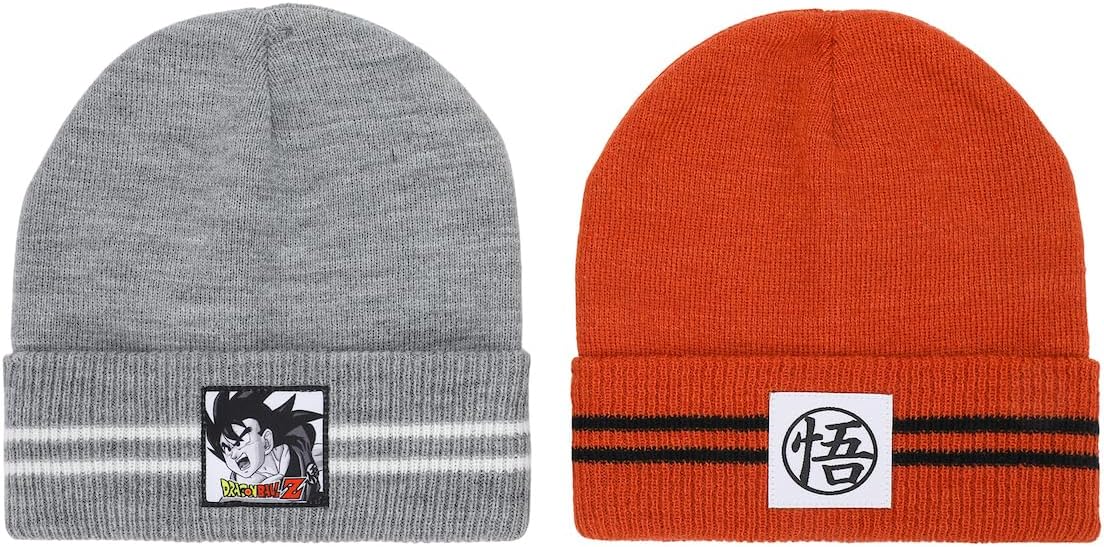 Amazon.com: Dragon Ball Z Goku and Kanji Title Logo Youth Ribbed Beanie ...