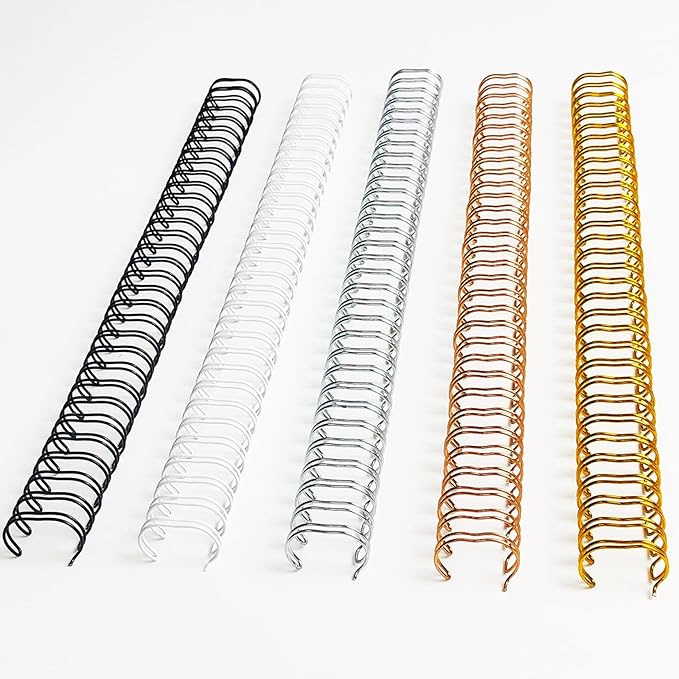 Amazon.com : Binditek 50 Pack Double Loop Wire Binding Spines, 1/2 Inch ...